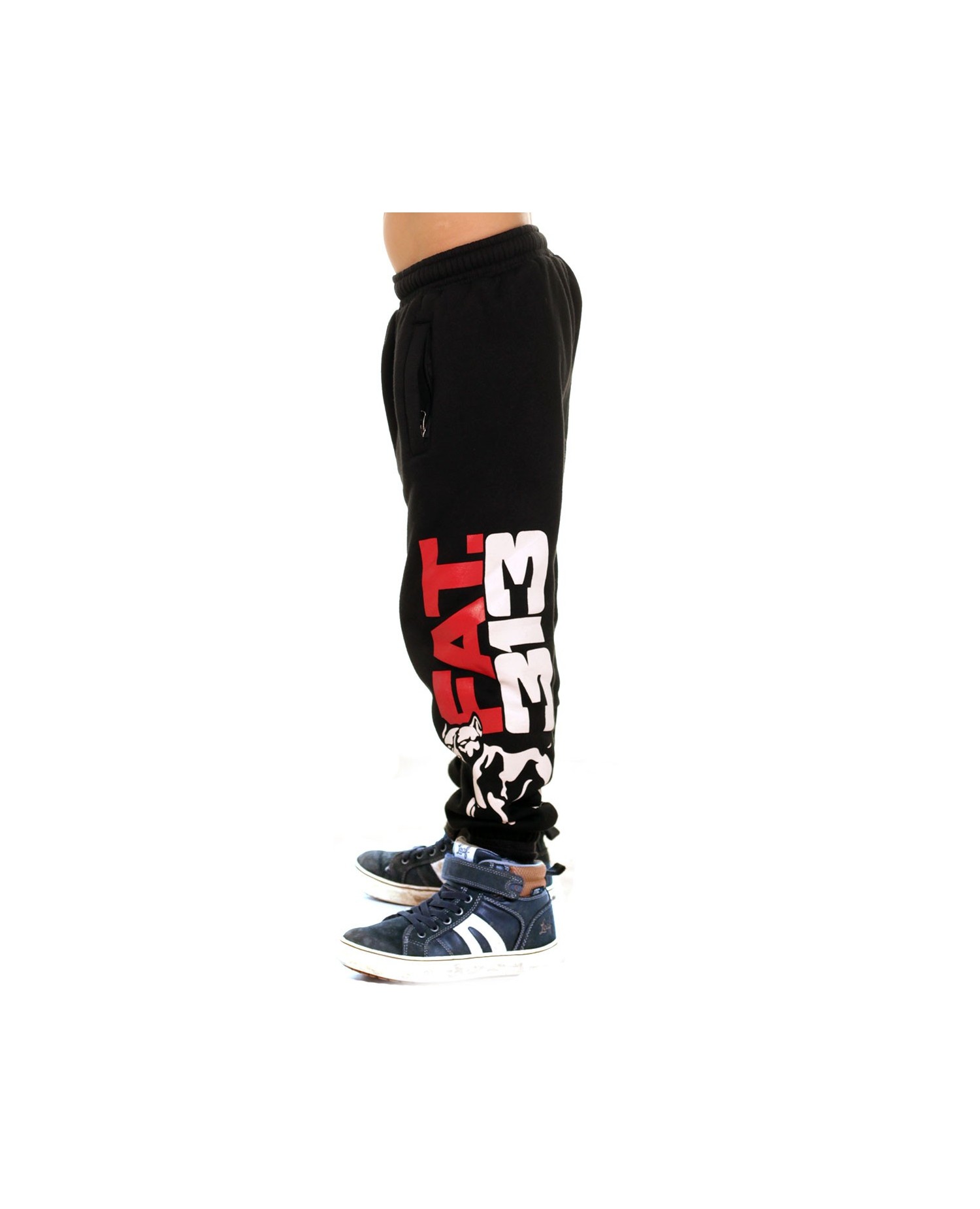 FAT.313 Kids Legend Standout Sweatpants Black RedNWhite