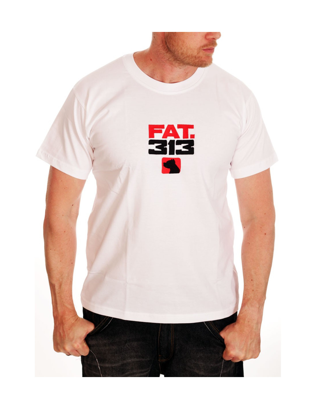 FAT313 Logo T-Shirt White - FAT19T001