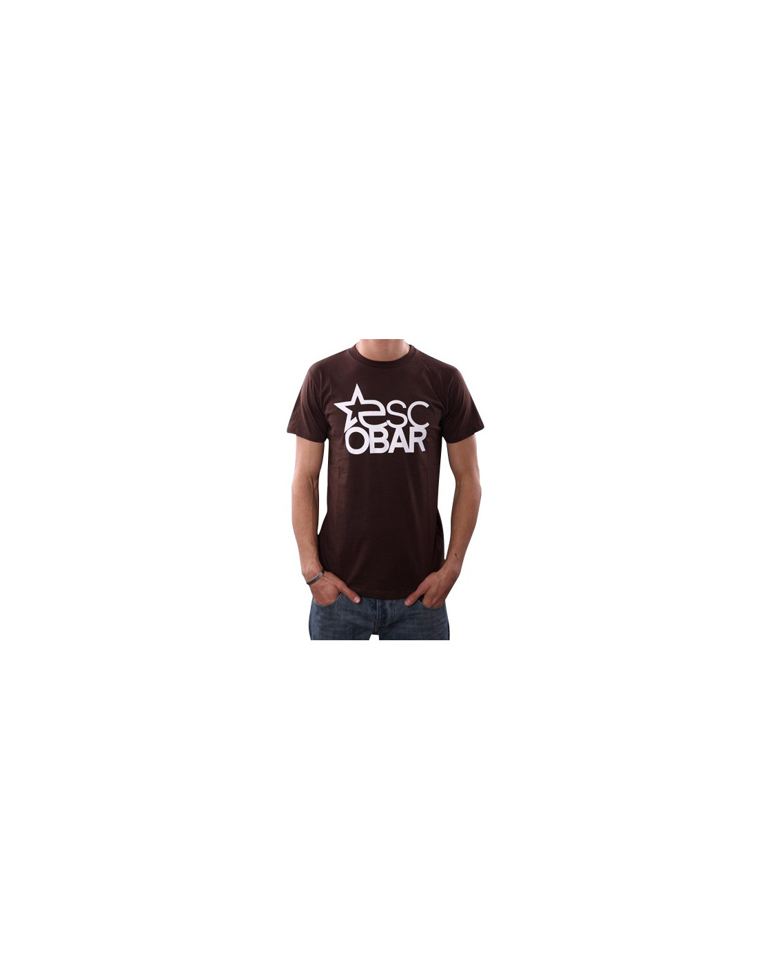 Escobar T-shirt model Block Brun