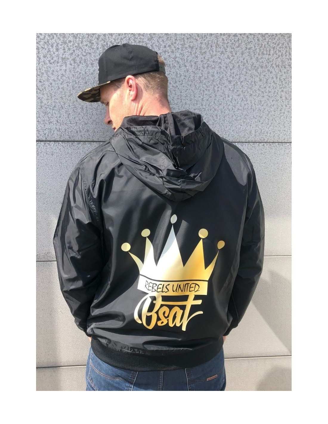 Crown Windrunner Jacket by BSAT BlackNGolden