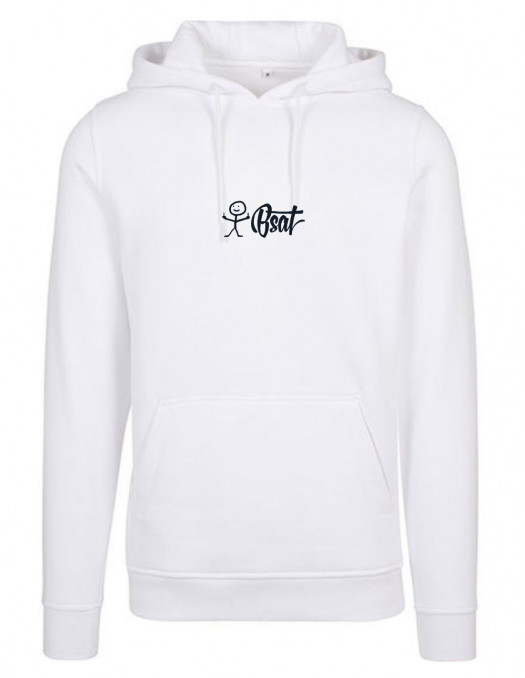 BSAT Stickman Logo Hoodie White