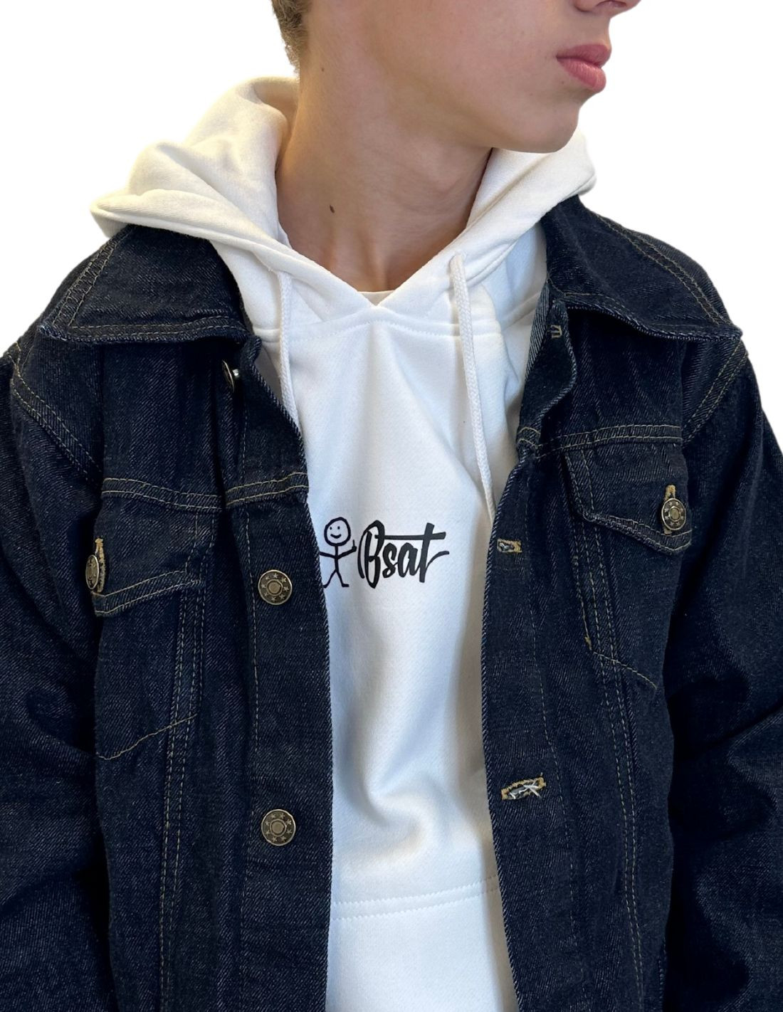 BSAT Denim Crown Logo Jacket Indigo Blue