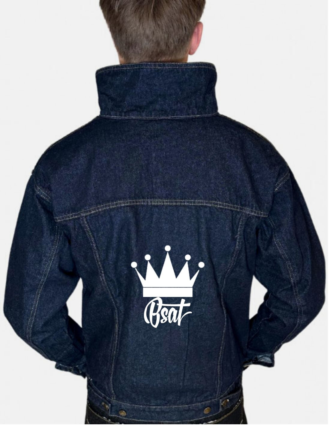 BSAT Denim Crown Logo Jacket Indigo Blue