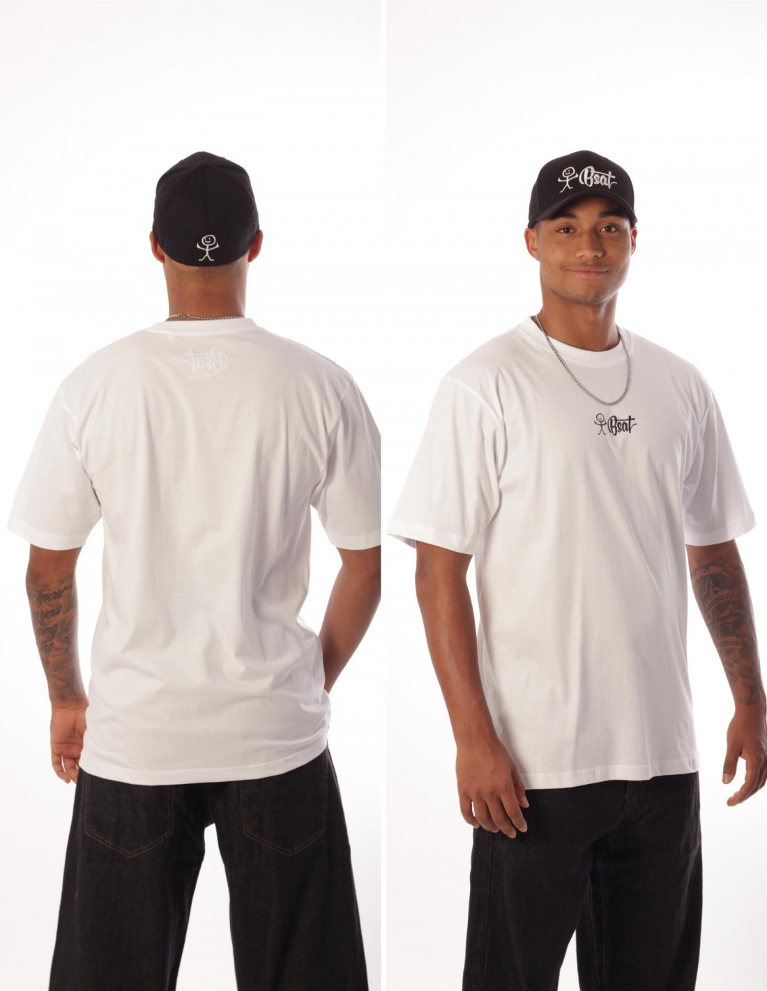 BSAT Stickman Logo T-Shirt White