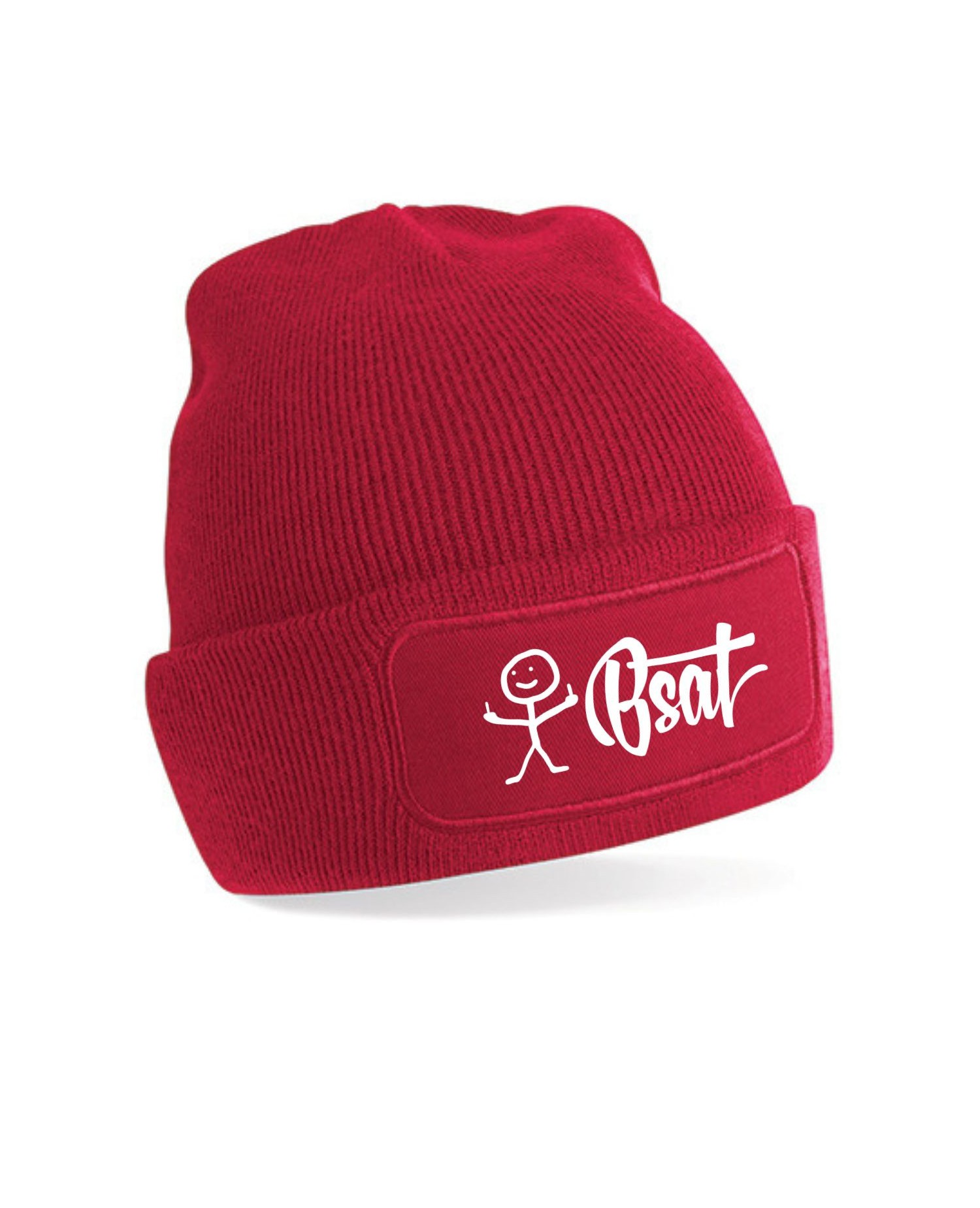 BSAT The Stickman Beanie Red/White