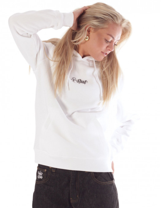 BSAT Stickman Logo Hoodie White