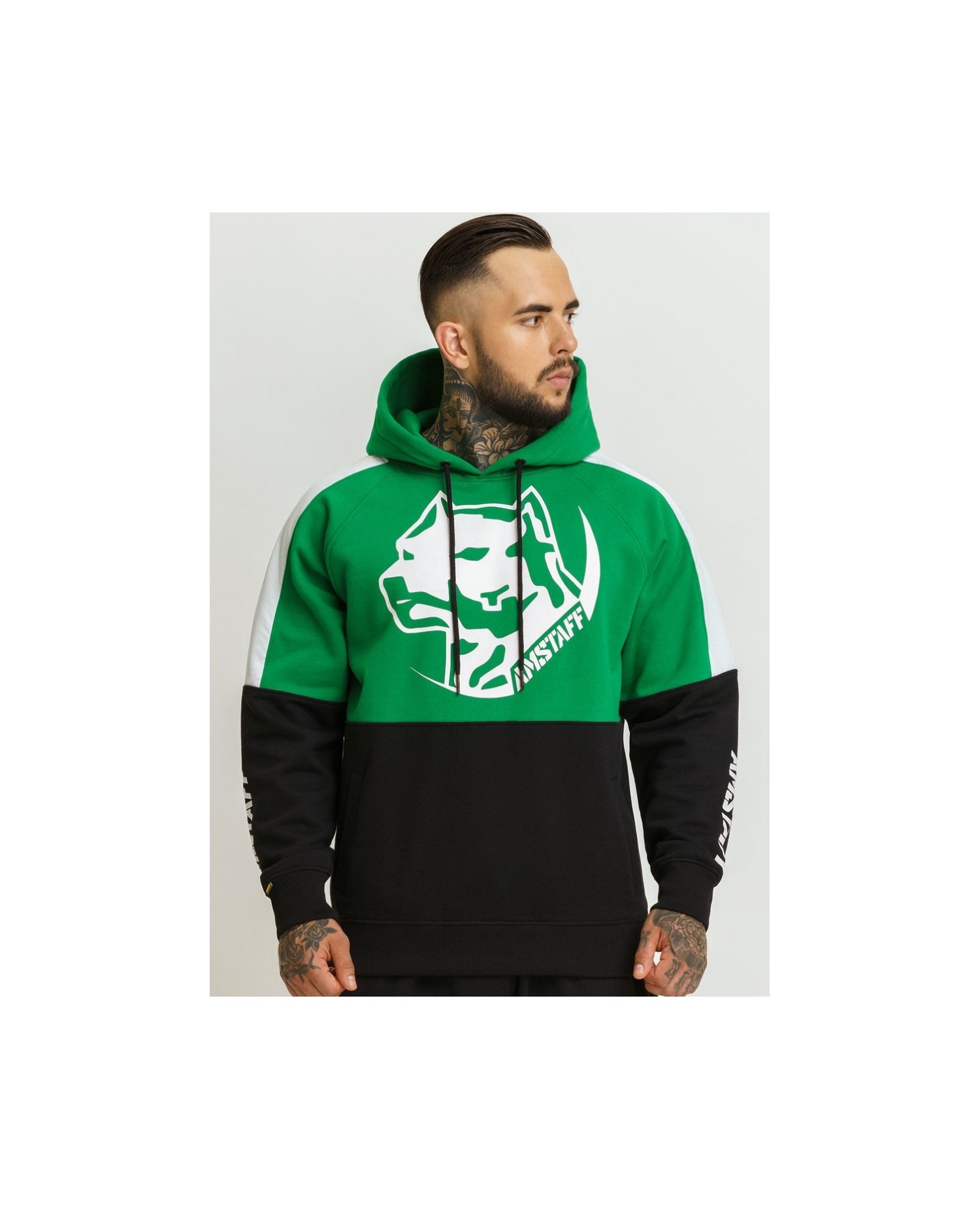 Logo Dog Hoodie by Amstaff Black/Green/White