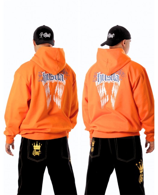 BSAT Orange Hustla Hoodie BluNWhite Legendary Collection