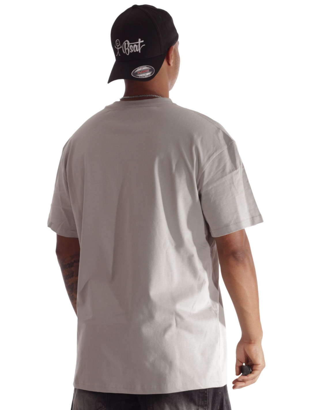 BSAT Stickman Logo T-Shirt Asphalt Grey
