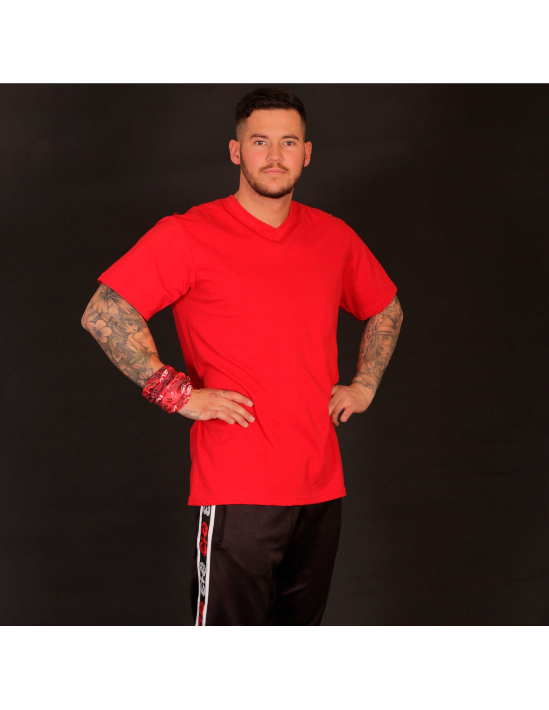 Access Apparel Tee Red - AT37-Red