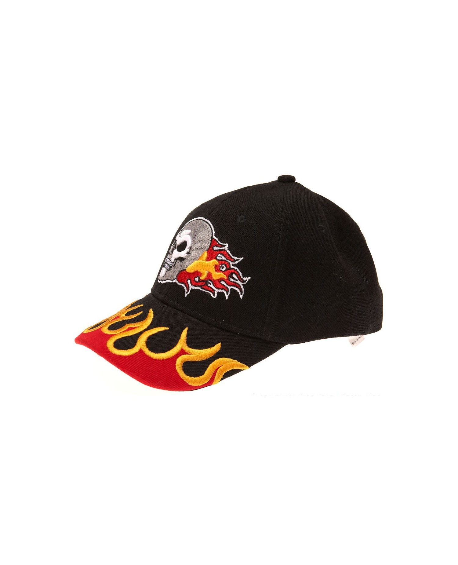 Baseball cap, Flamin Skull - bcap_10
