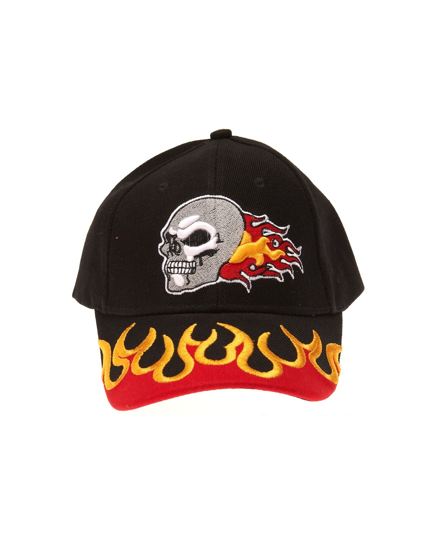 Baseball cap, Flamin Skull - bcap_10