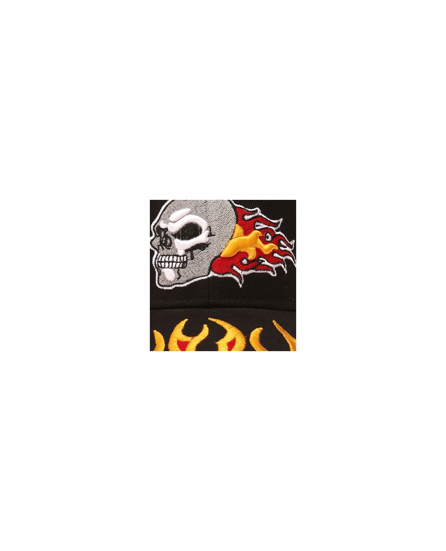 Baseball cap, Flamin Skull - bcap_10