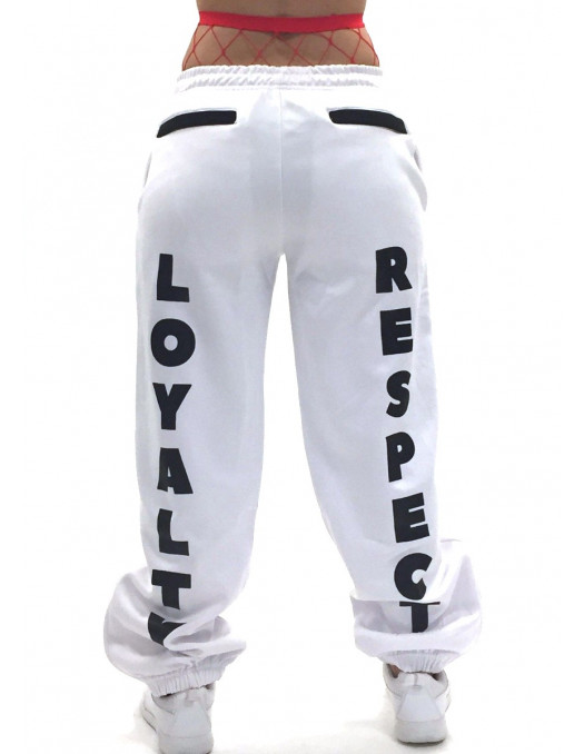 Pitbos Respect & Loyalty Sweatpants WhiteNBlack