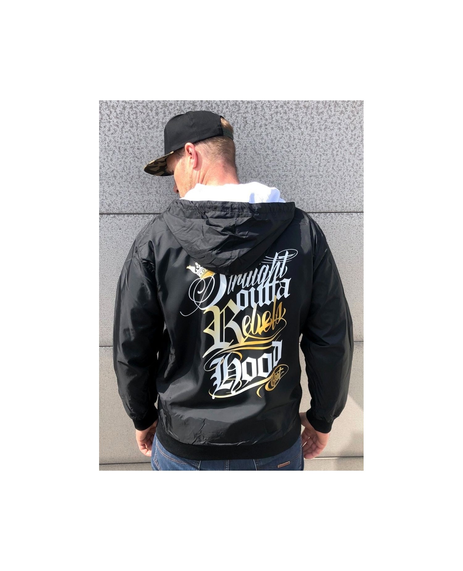 Rebels Hood Windrunner Jacket by BSAT BlackNWhite