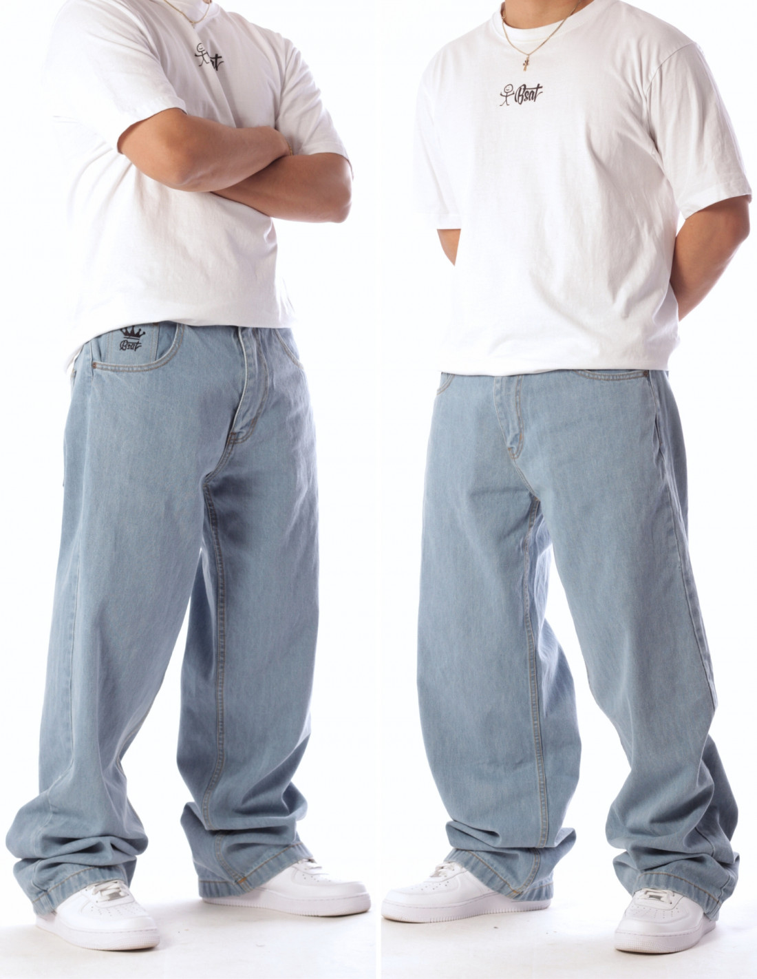 BSAT Baggy Jeans Light Blue Bronx