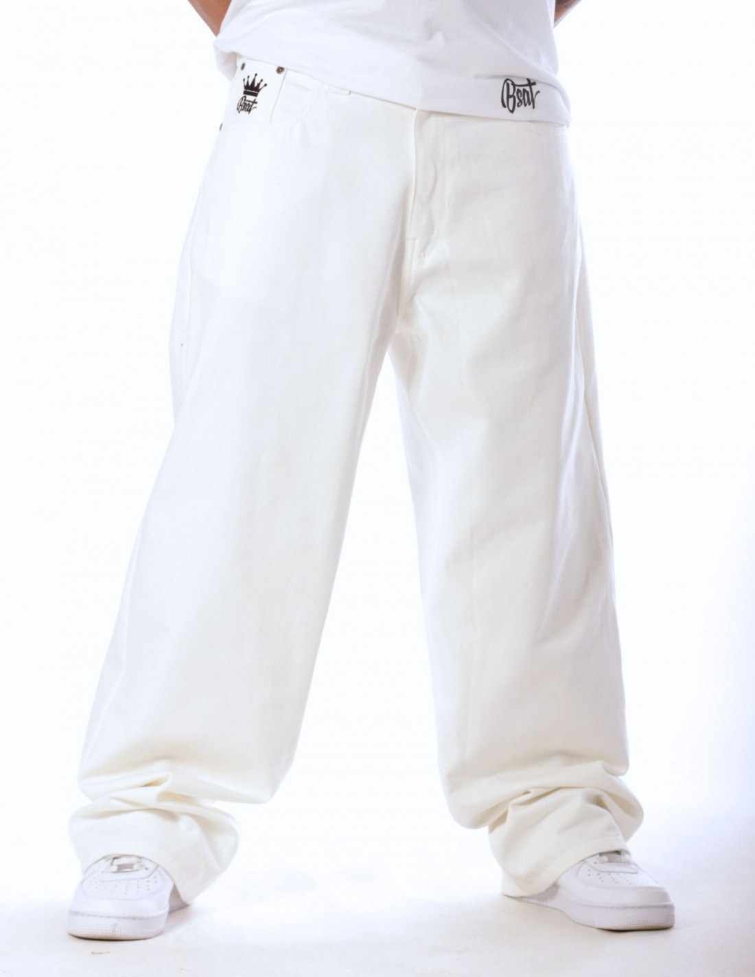 BSAT Bronx Baggy Jeans White - BSJ2301HK808