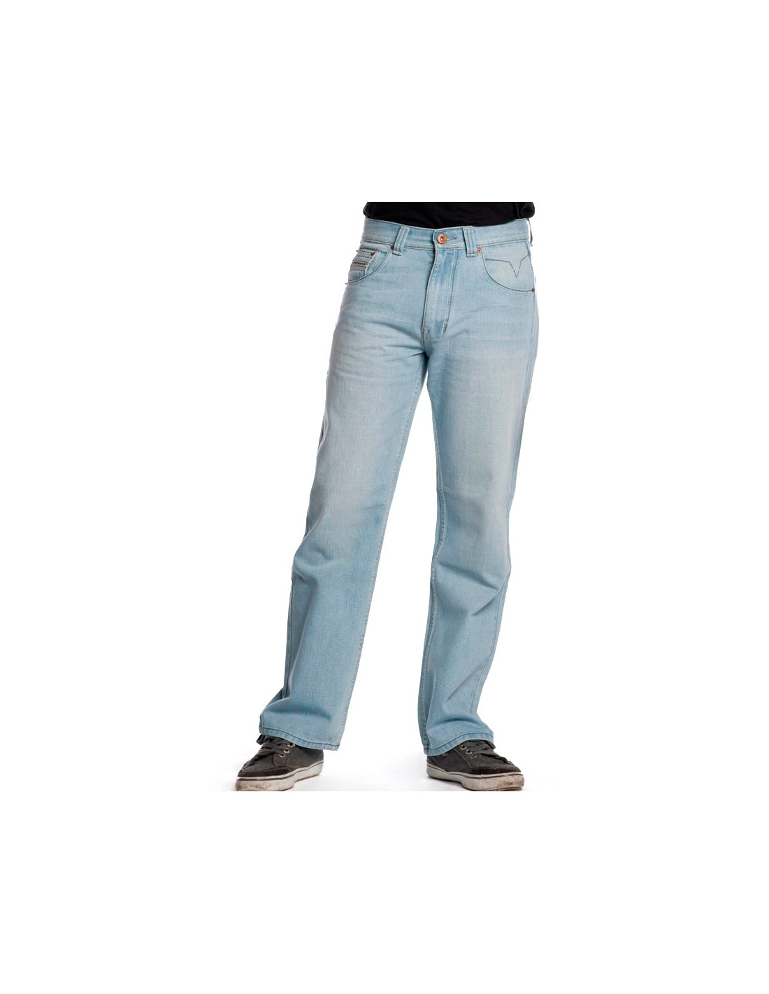 Royal Blue Straight Jeans Mohawk Light Blue