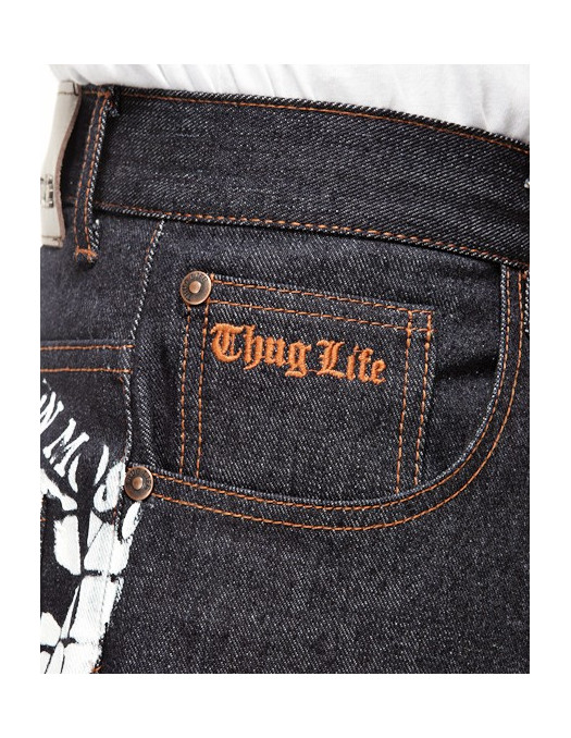 Thug Life Big Script Shorts Black